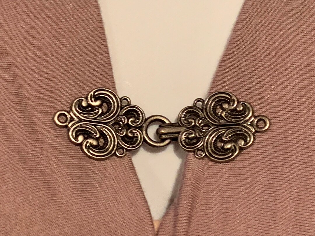 Sweater Clips: Locking Clip, Cloak Clip in Pewter, Antique Silver or ...