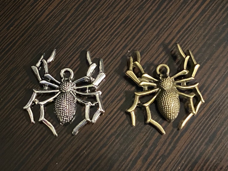 Sweater Pins: Spiders in Bronze or Silver - Etsy