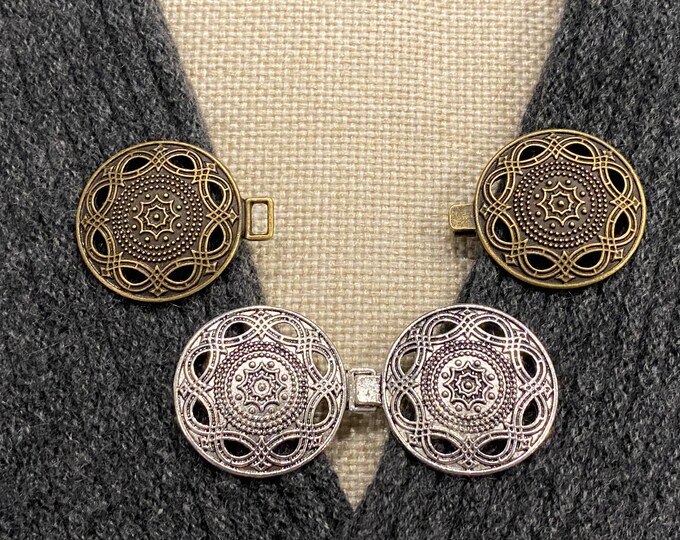 The Mattie Silver Tone Celtic Sweater Clasp Clip - Etsy
