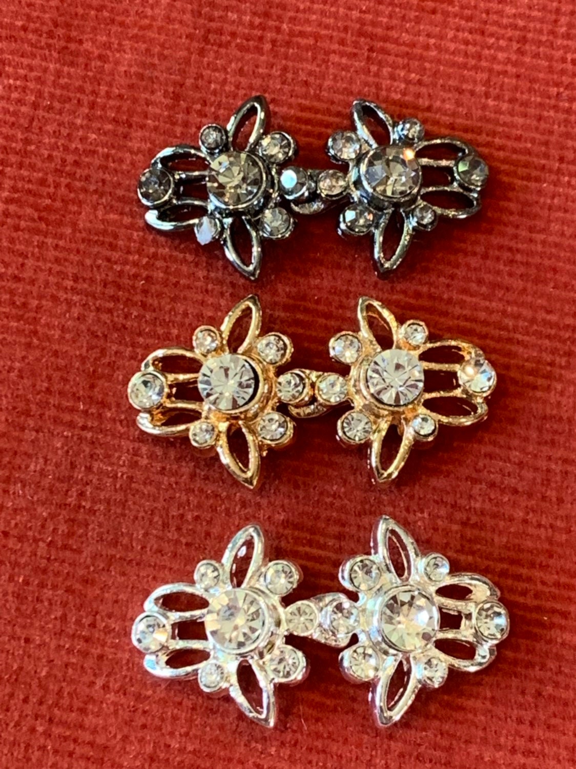 Cloak Pins Sweater Clips Sweater Pins: Rhinestone Locking | Etsy