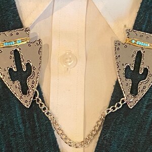 Sweater Clips: Cactus Medallions With Turquoise Accent Stones, Arrow ...