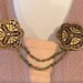 Sweater Clips: Pewter and Antique Gold Decorative Medallions - Etsy
