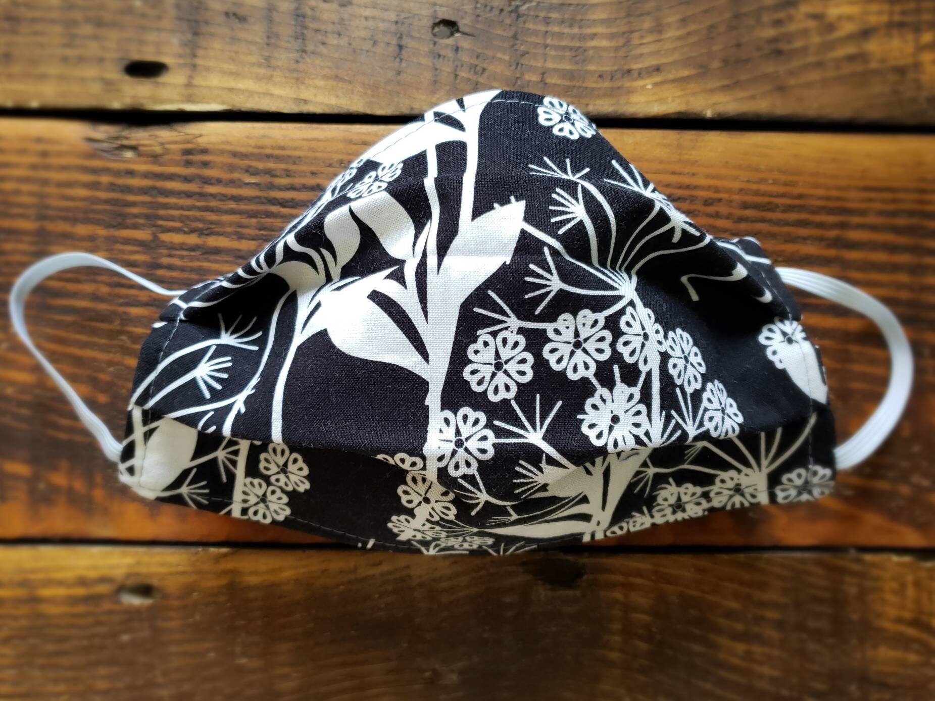 Black & white thrive/Basic fabric mask elastic ear straps/NO returns ...