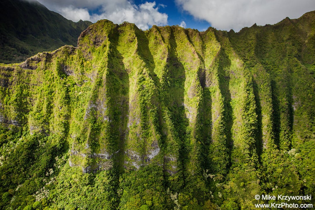 Koolau Mountains in Kaneohe, Oahu, Hawaii Photo Picture Fine Art Metal ...