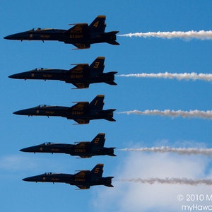 Blue Angels Fighter Jets Perform Stunts at an Airshow in Kaneohe on ...