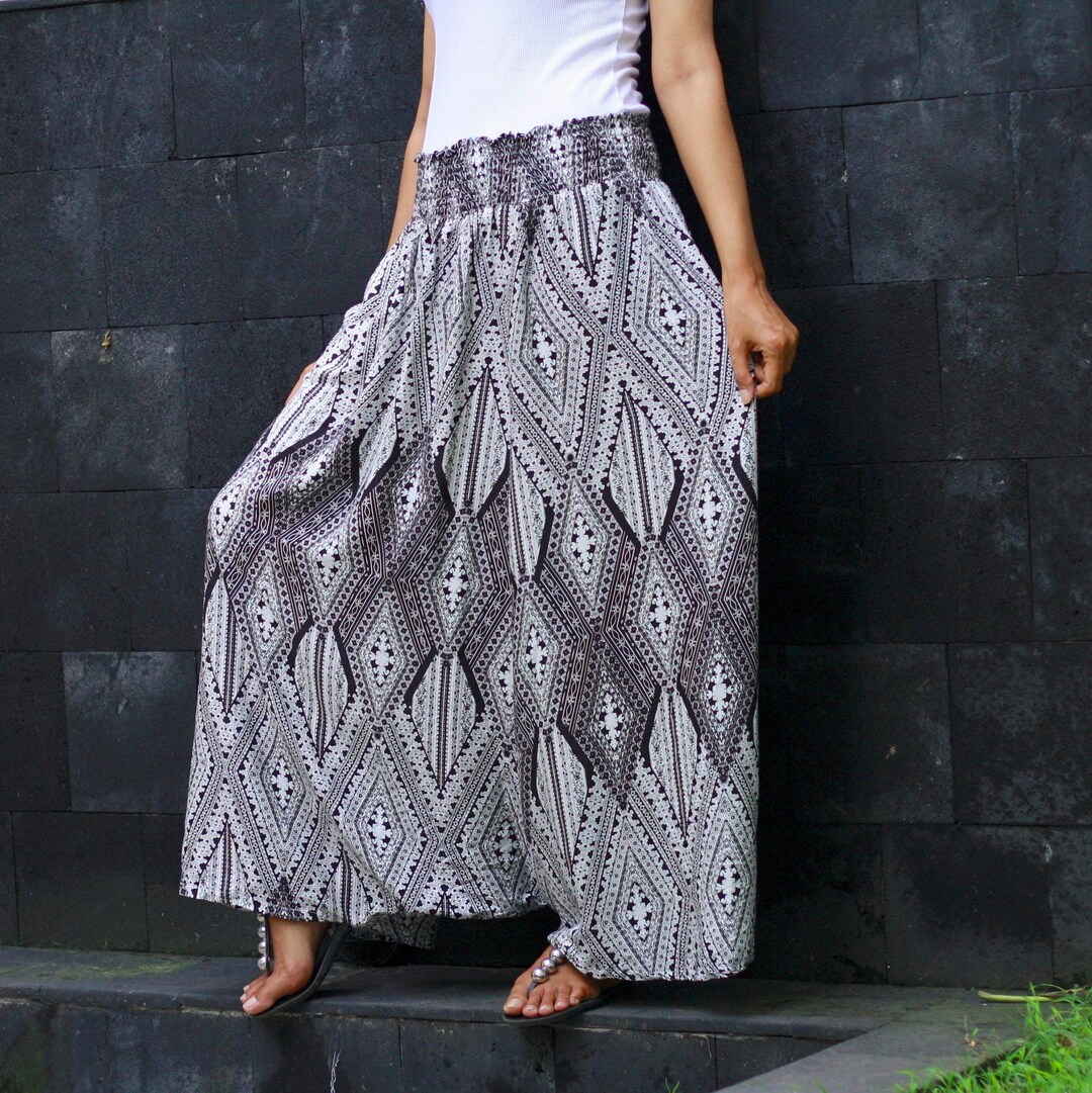 Black Harem Pants for Women, Diamond Pants, Adjustable Waist Pants ...