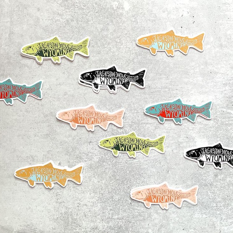 Wyoming Fish Sticker - Etsy