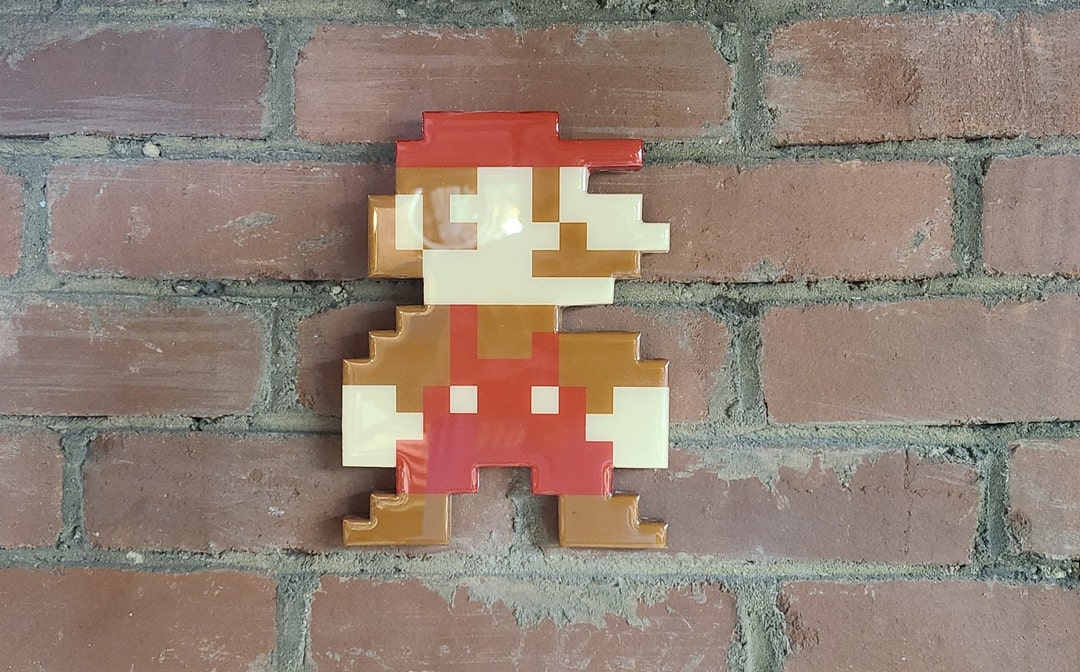 Solid Wood Game Wall Art Super Mario Brothers 1 Mario the 3A Workshop ...