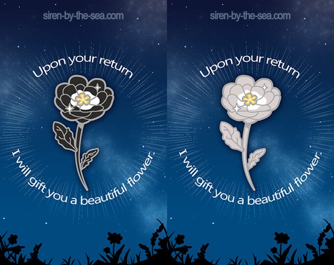 Elpis Flower Enamel Pin - Etsy