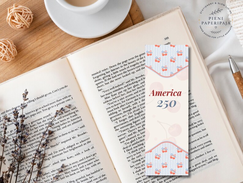 Printable Bookmarks 4th of July, Cozy Americana Bookmark Set, America ...