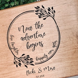 Wood Engraved Serving Tray, Custom Wedding Gift, Personalized Shower ...