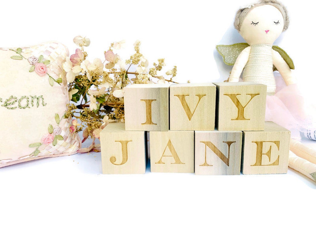 Wood Name Blocks Baby Blocks Decorative Blocks - Etsy