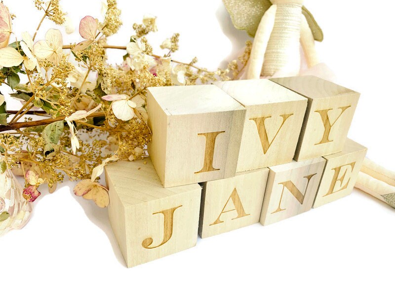 Wood Name Blocks Baby Blocks Decorative Blocks - Etsy