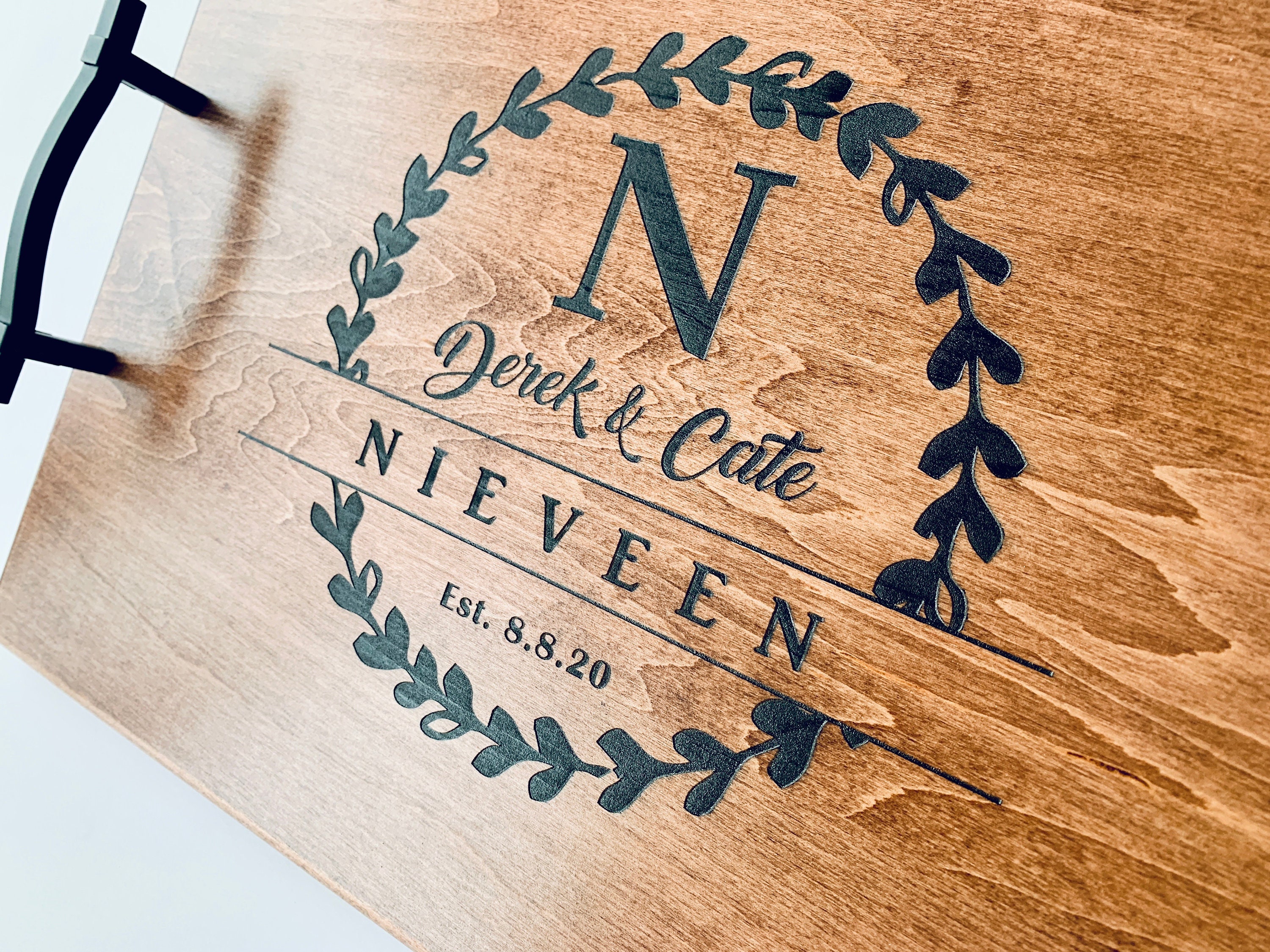 Wood Engraved Serving Tray, Personalized Maple Wedding Gift - Etsy