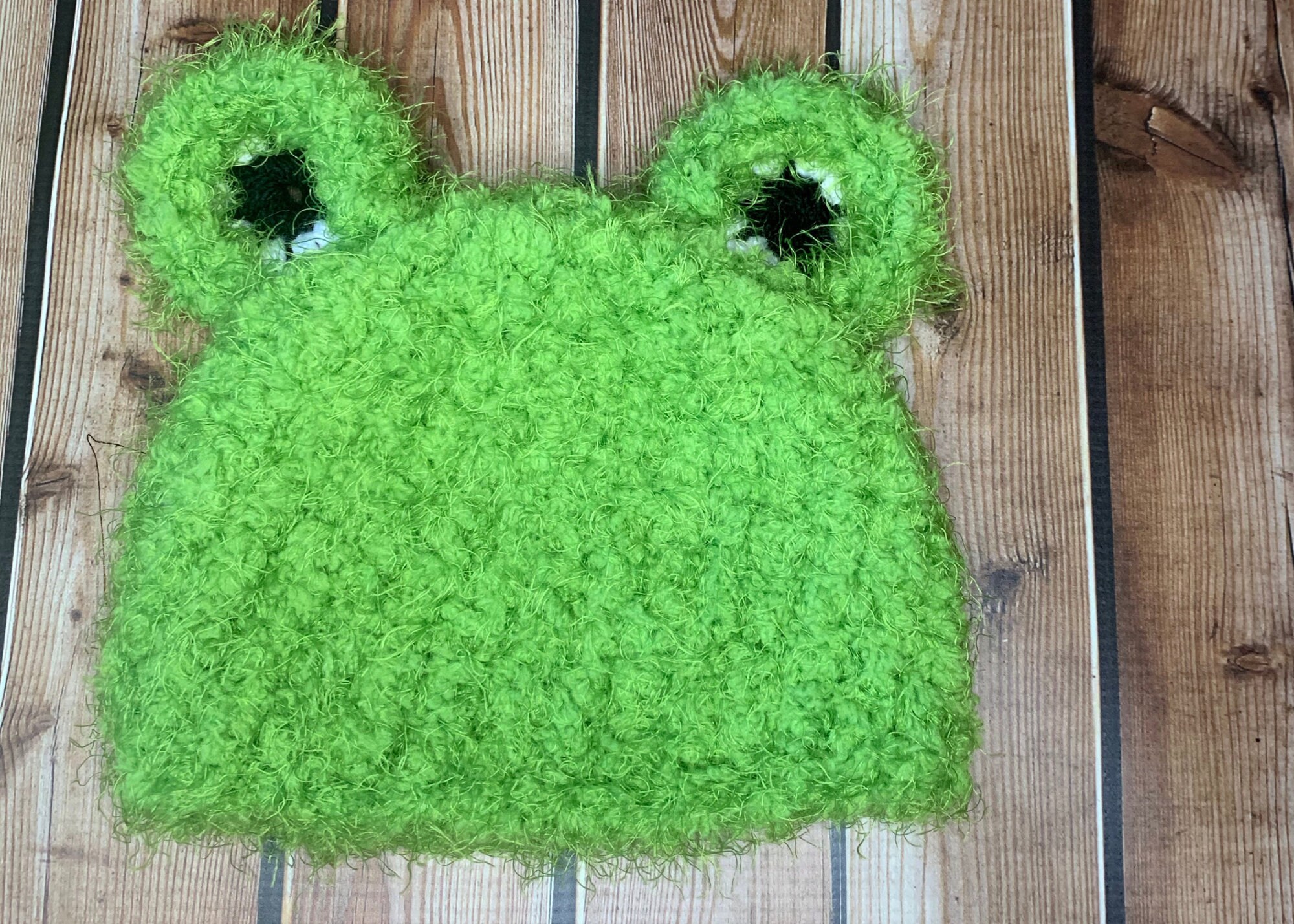 Fuzzy and Soft Frog Crocheted Hat With Diaper Cover Photography Prop, 0 ...