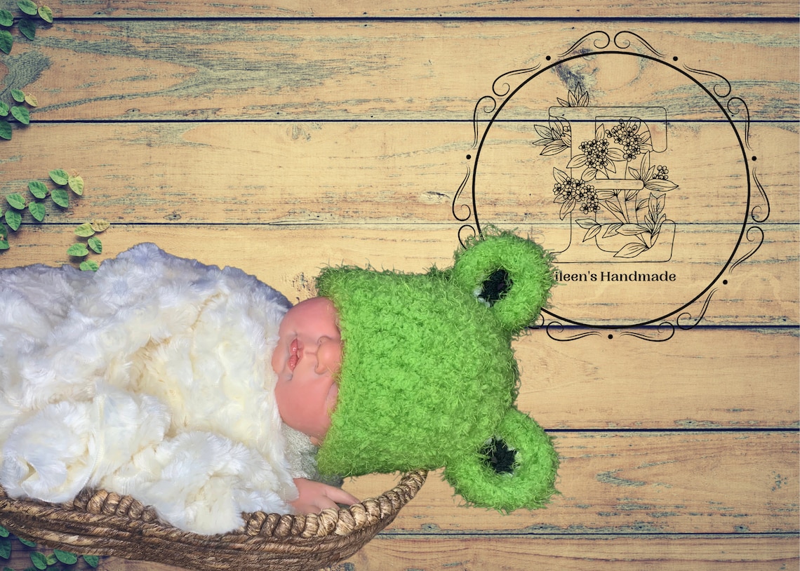 Fuzzy and Soft Frog Crocheted Hat With Diaper Cover - Etsy