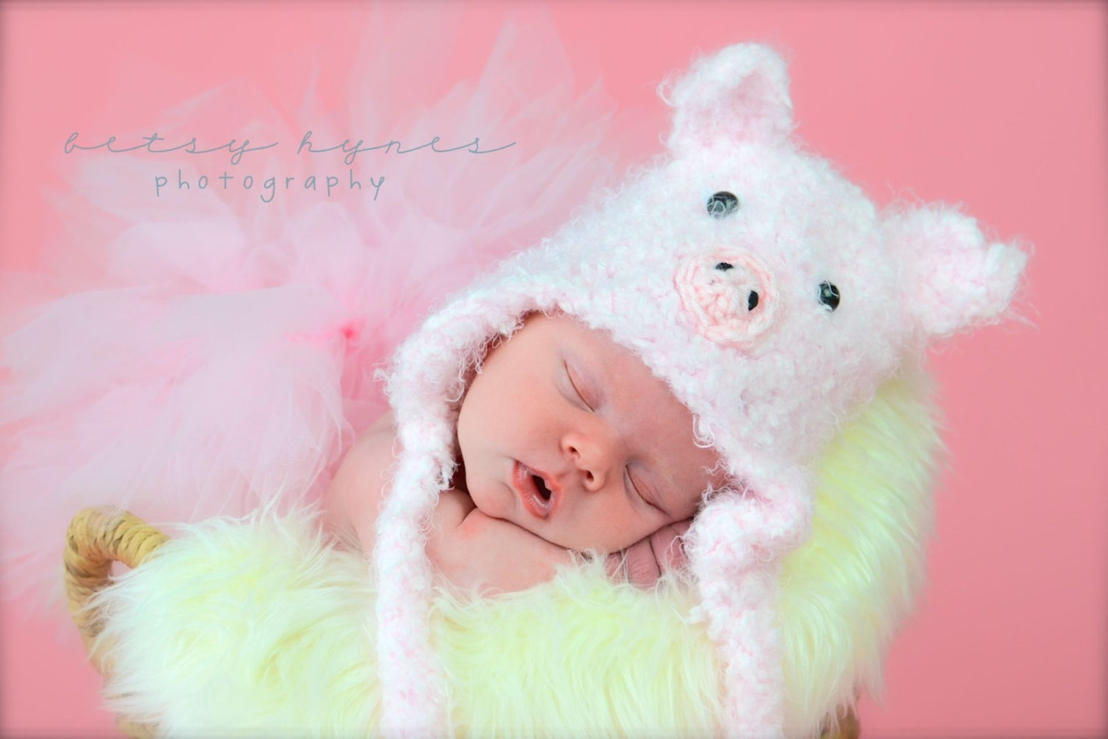 Fuzzy Pig Hat, Photography Prop, Crochet Hat, 0 to 3 Months - Etsy