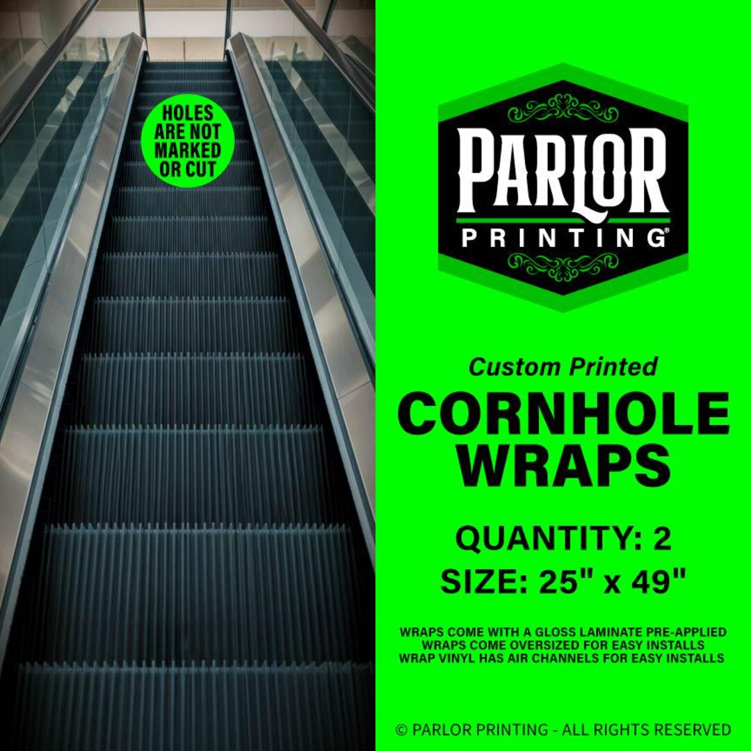 Cornhole Wraps - Escalator - Bean Bag Board Vinyl Decal Sticker ...