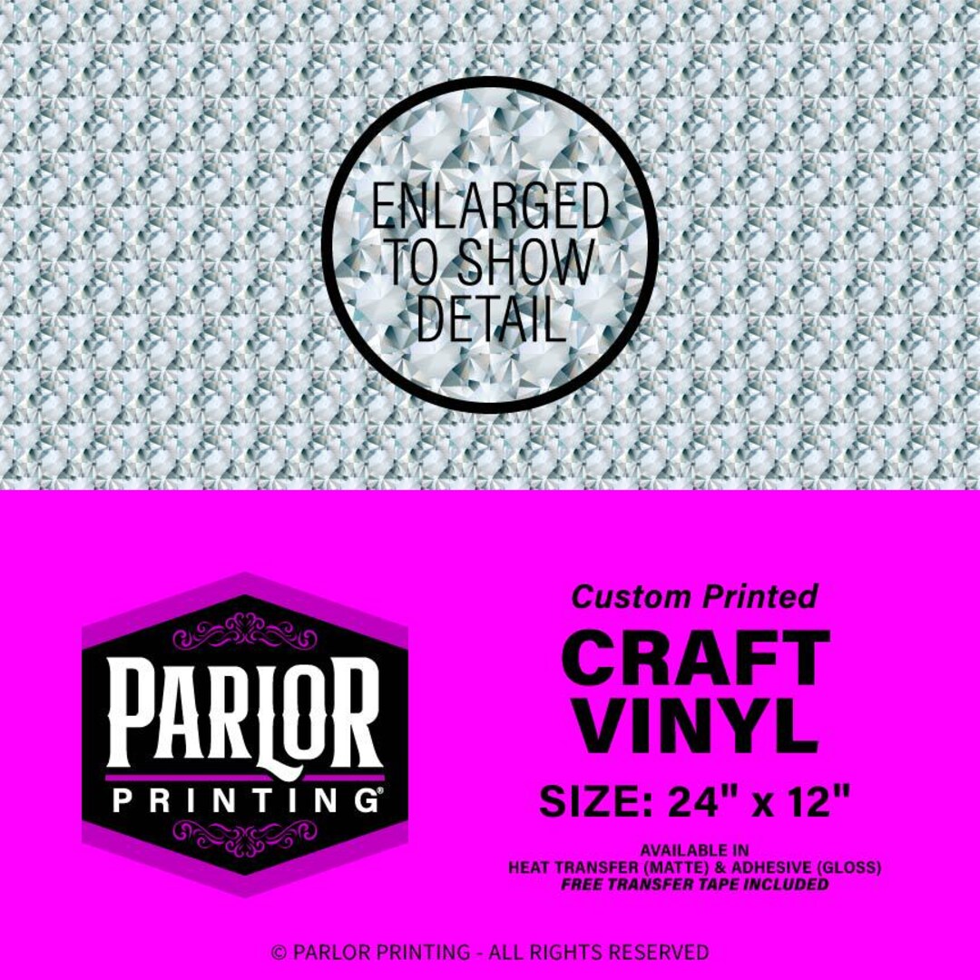 Vinyl Craft Sheets - Diamonds - Printed Pattern - Heat Transfer (HTV ...