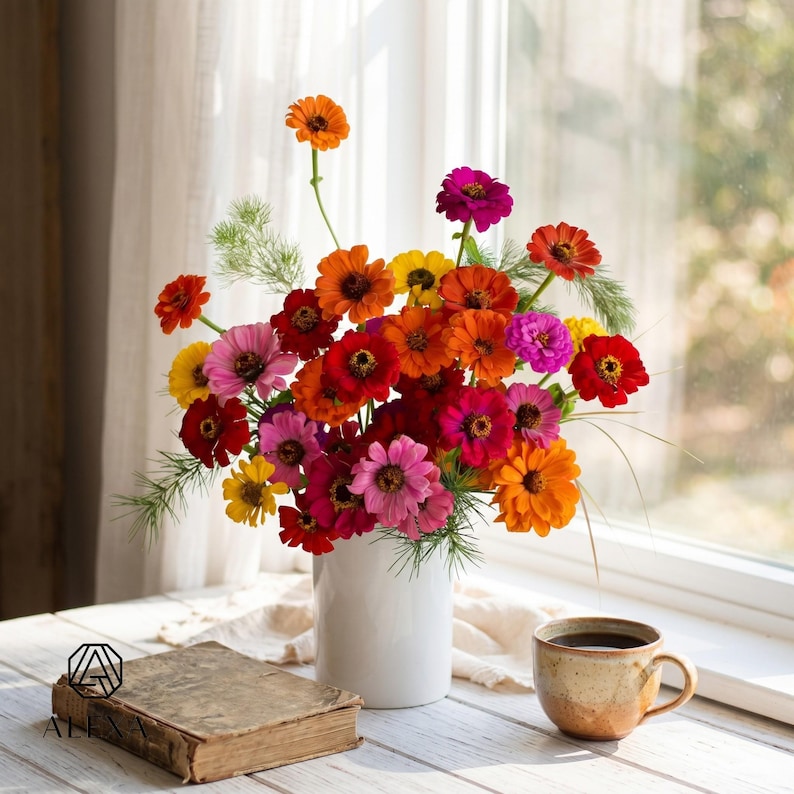 Mixed Color Zinnia Seeds - Zinnia Elegans, 30+ Seeds - Etsy New Zealand
