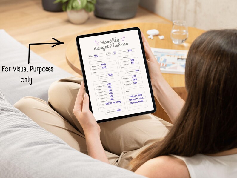 Monthly Budget Planner | Minimalist Spending Tracker (digital Download ...