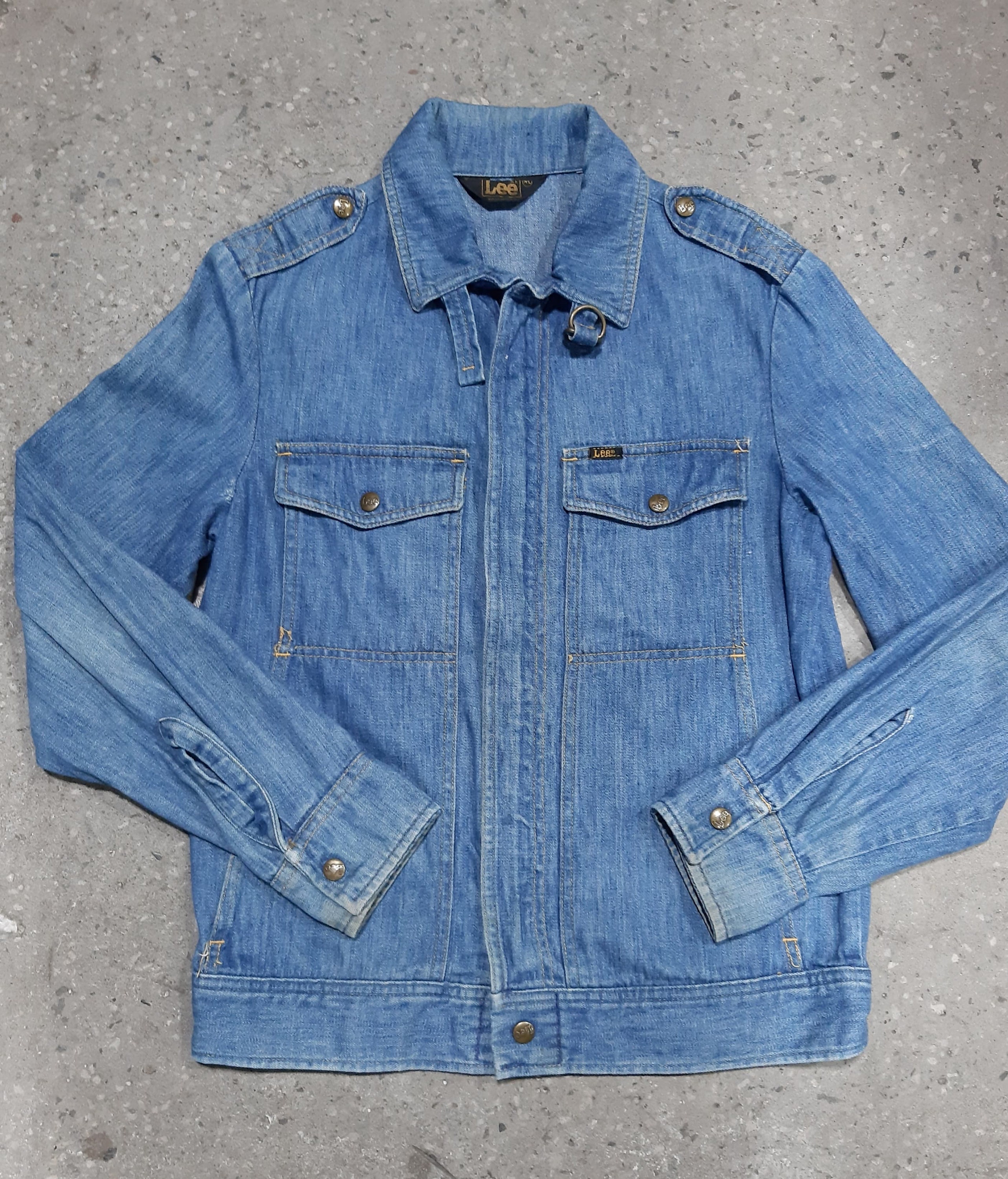 Vintage 1970s/80s Lee Denim Bomber/ Pilot Jacket Sz. M-L Made in U.S.A ...