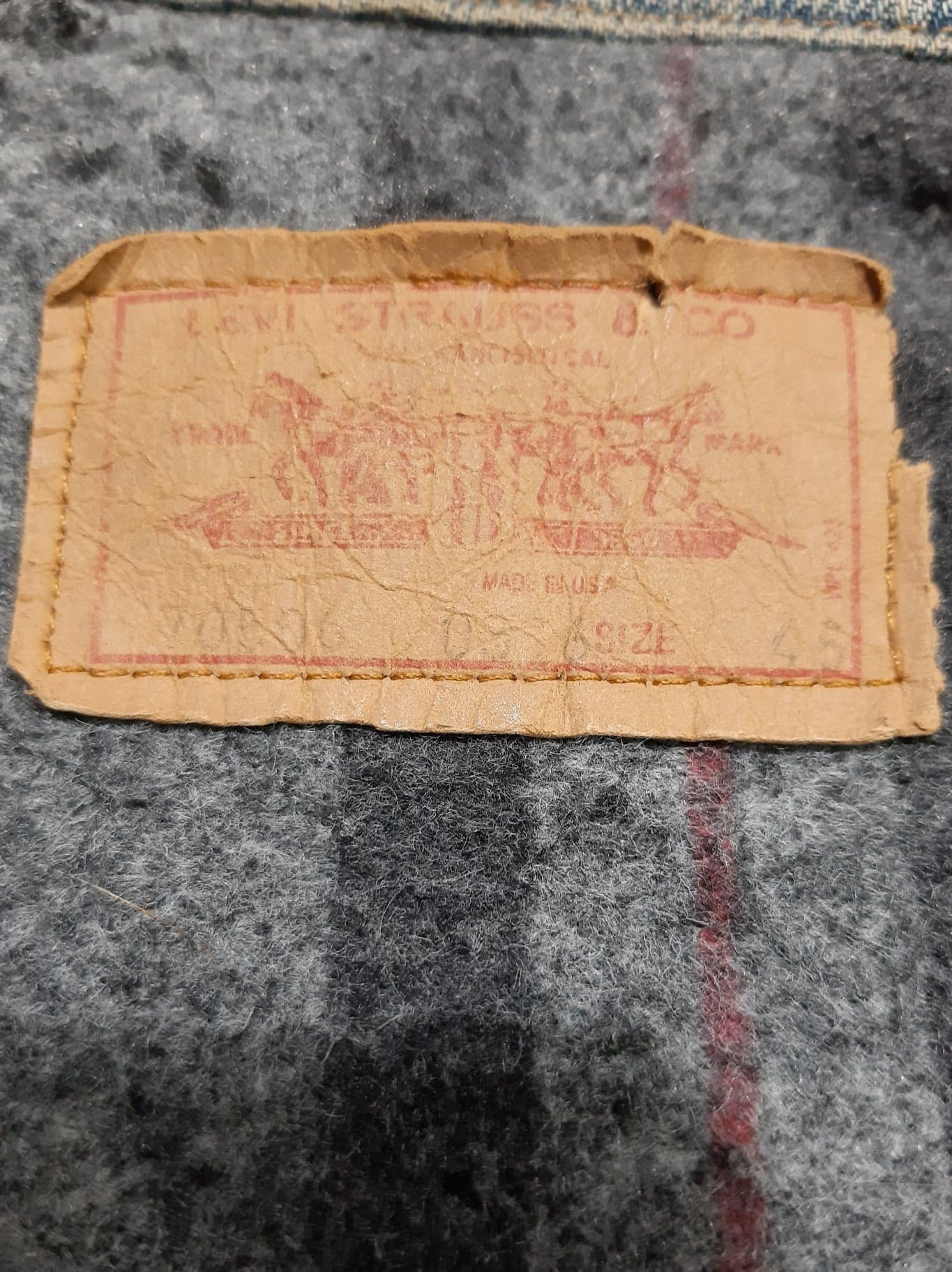 Vintage Levis Blanket Lined Denim Jacket Made in U.S.A Sz.45 - Etsy