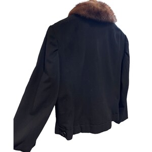 Vintage 1950s 'mills Sisters' Black Forstmann Wool Cropped Jacket With ...