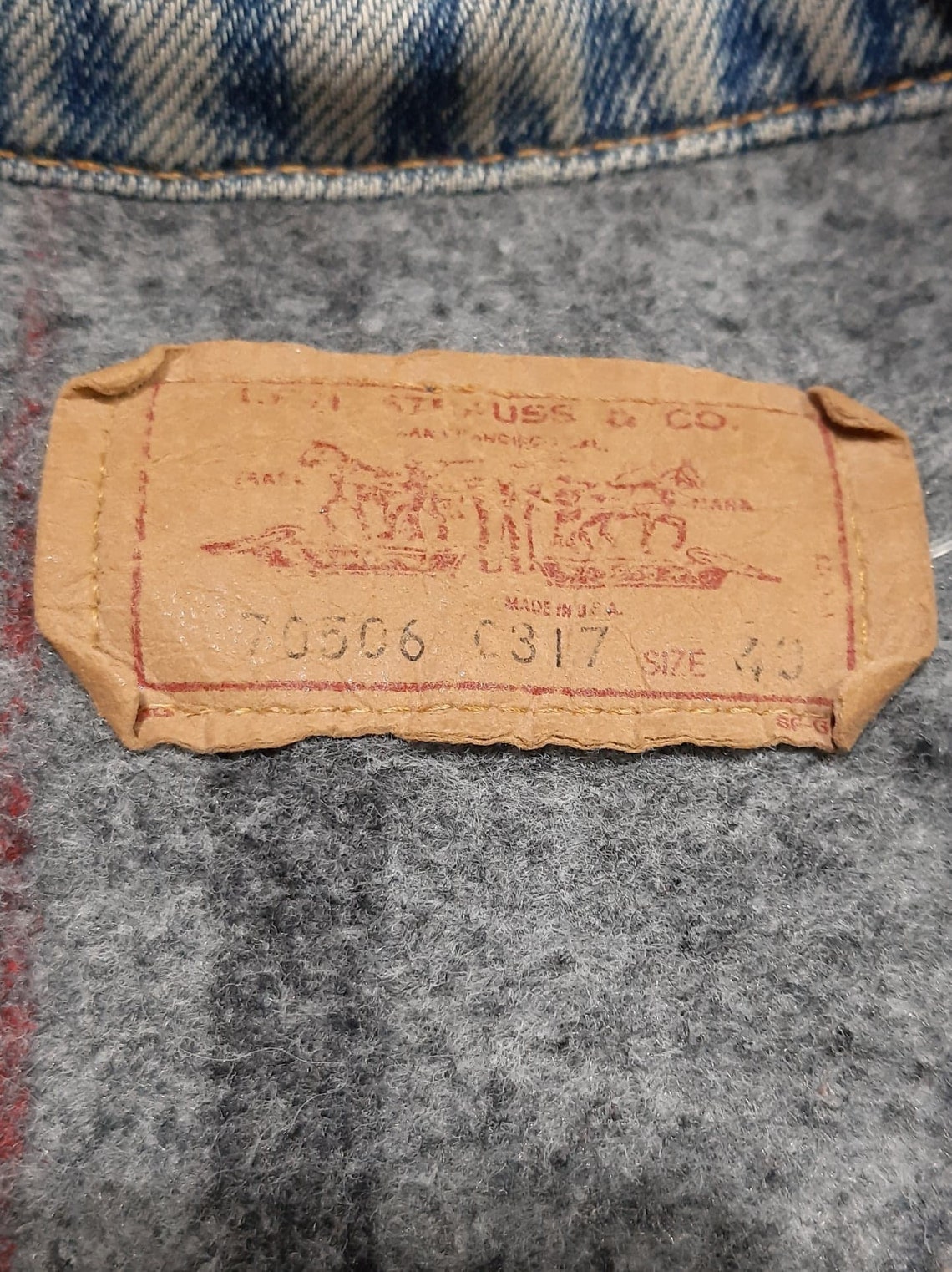 Vintage Levis Blanket Lined Denim Jacket Made in U.S.A - Etsy