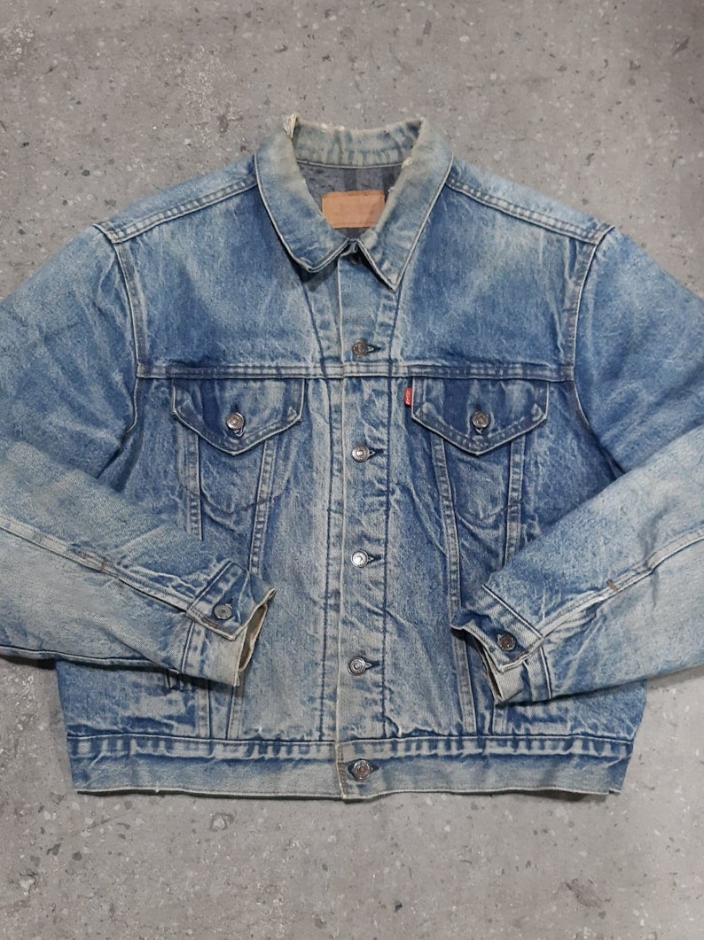 Vintage Levis Blanket Lined Denim Jacket Made in U.S.A Sz.45 - Etsy