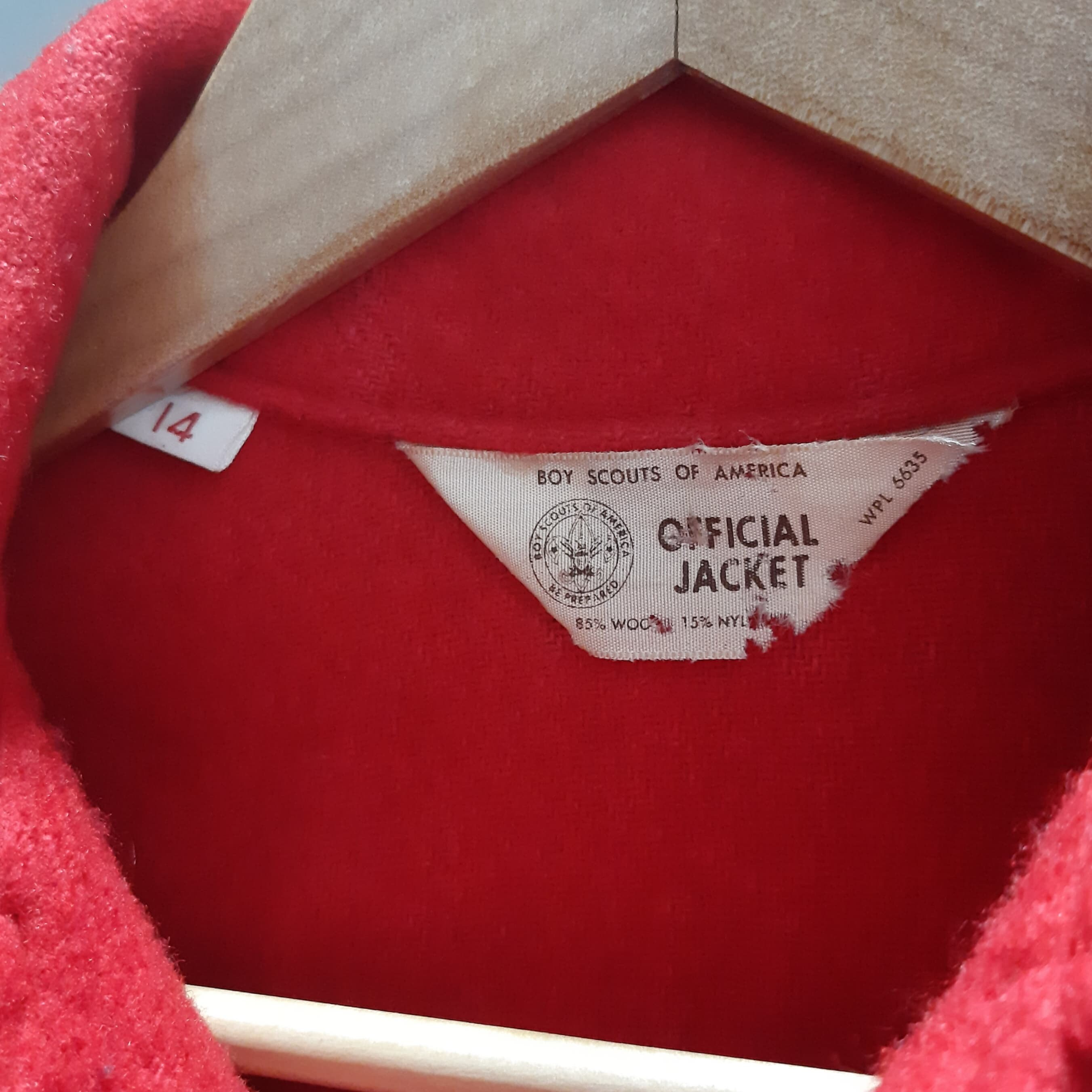 Vintage Boy Scouts of America Red Wool Shirt Jacket With | Etsy