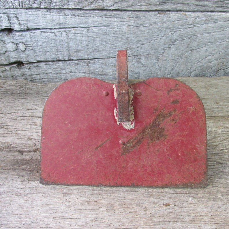 Vintage Hoe Rusty Red Painted Metal Hoe Antique Garden Tool | Etsy