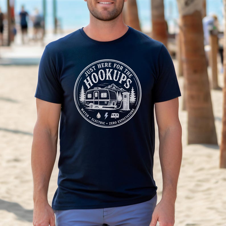 Camping Shirt | Vintage RV Life Humor Tee, Water Electric Zero ...