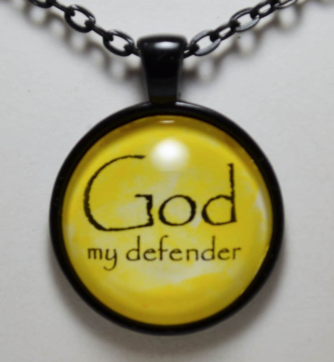 God My Defender Pendant Necklace C L Murphy Creative - Etsy