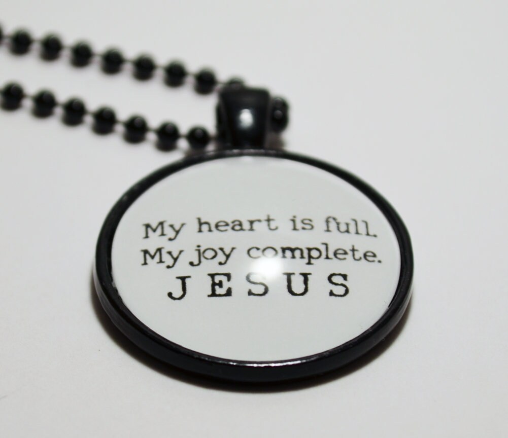 My Heart is Full My Joy Complete Jesus Pendant Necklace Easter - Etsy