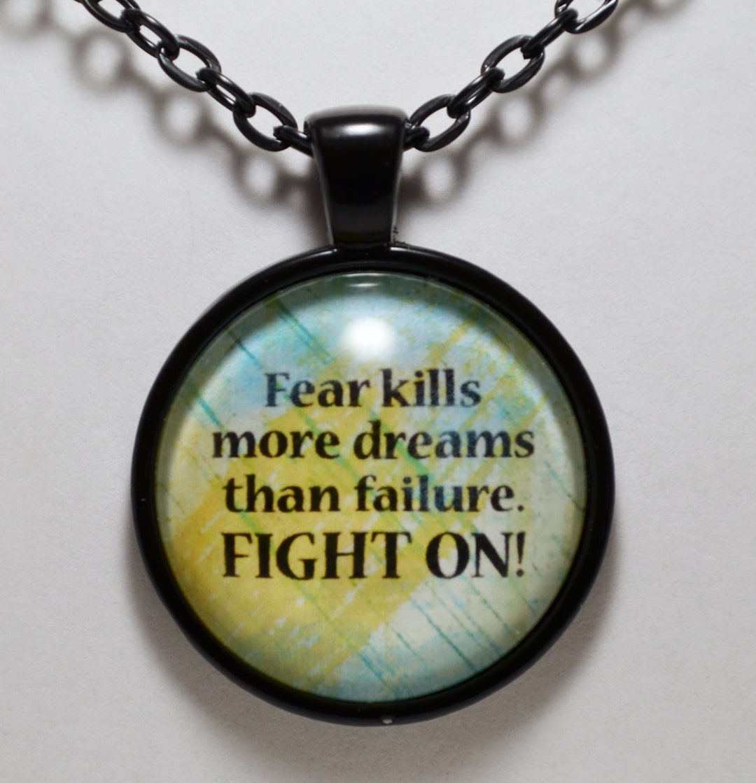 Fearless Pendant Necklace, Encouragement Necklace, Don't Give up ...