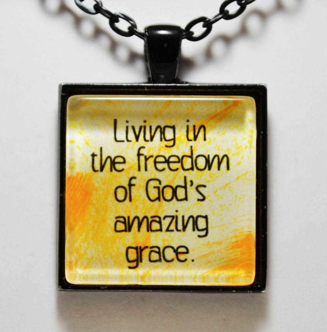 Living in the Freedom of God's Grace Pendant Necklace - Etsy