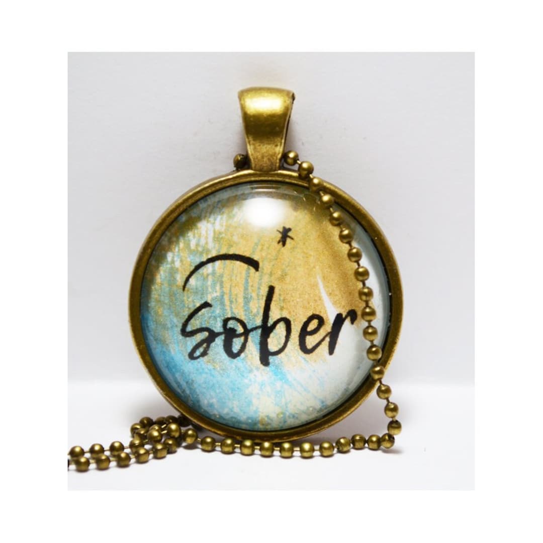 Sobriety Recovery Jewelry Living Sober Necklace Clmurphycreative ...