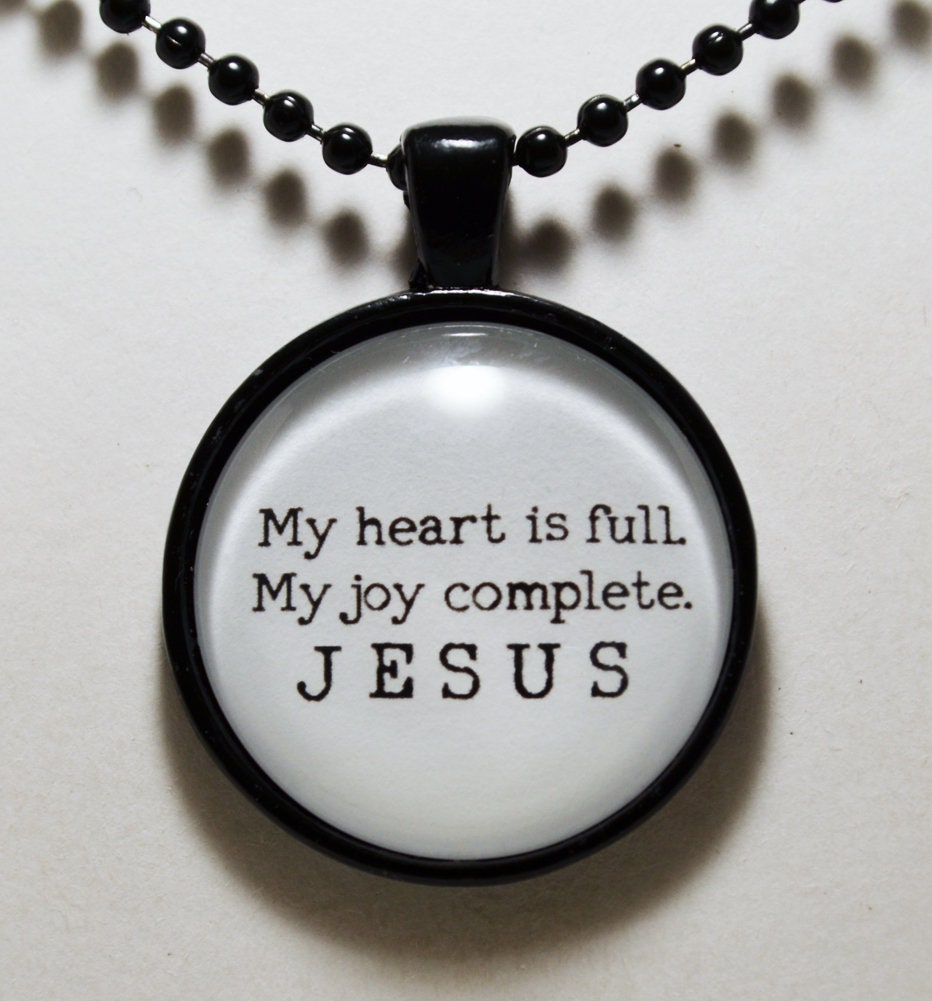 My Heart is Full My Joy Complete Jesus Pendant Necklace Easter - Etsy