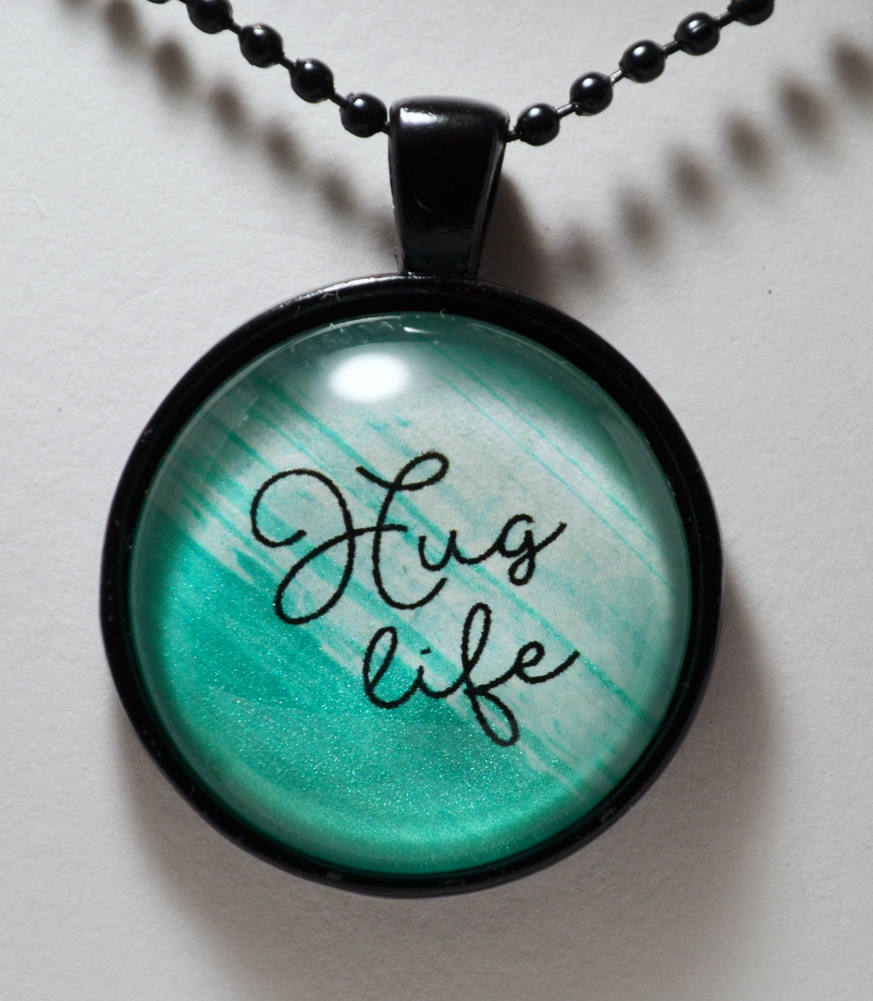 Hug Life Pendant Necklace C L Murphy Creative Clmurphycreative - Etsy