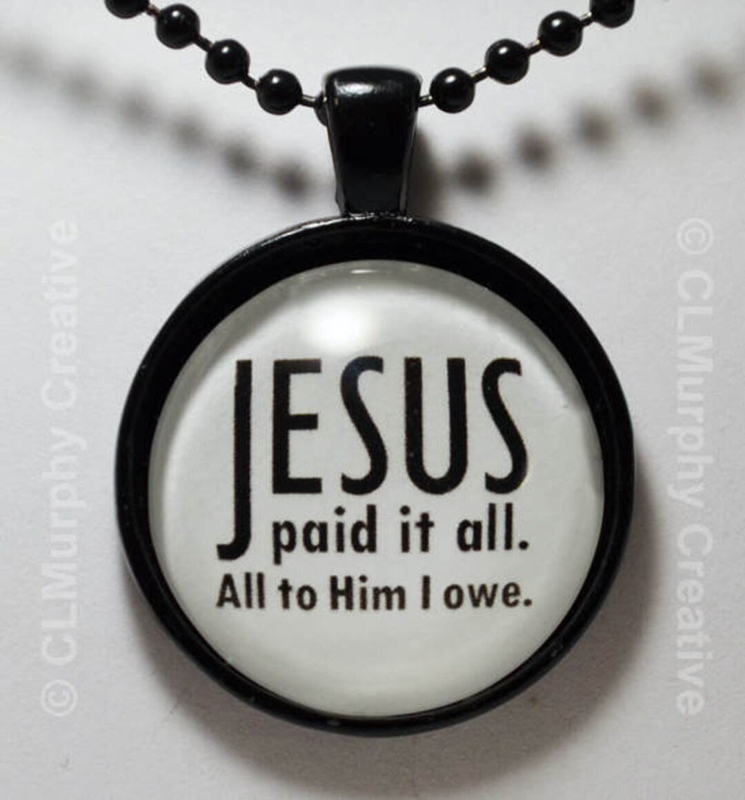 Easter Necklace, Jesus Paid It All Pendant Necklace, Resurrection ...