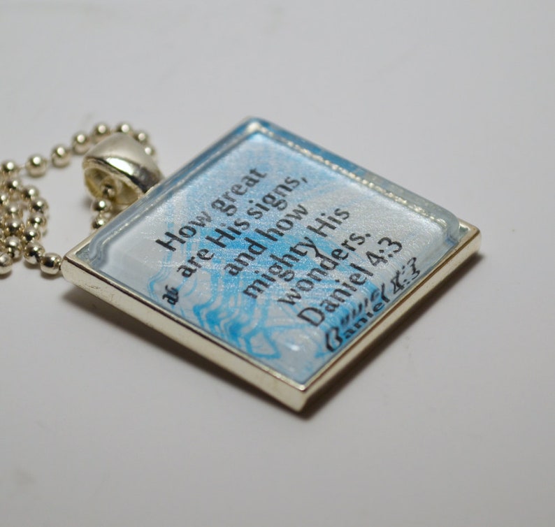 Daniel 4:3 Great Are His Signs and Wonders Scripture Pendant - Etsy