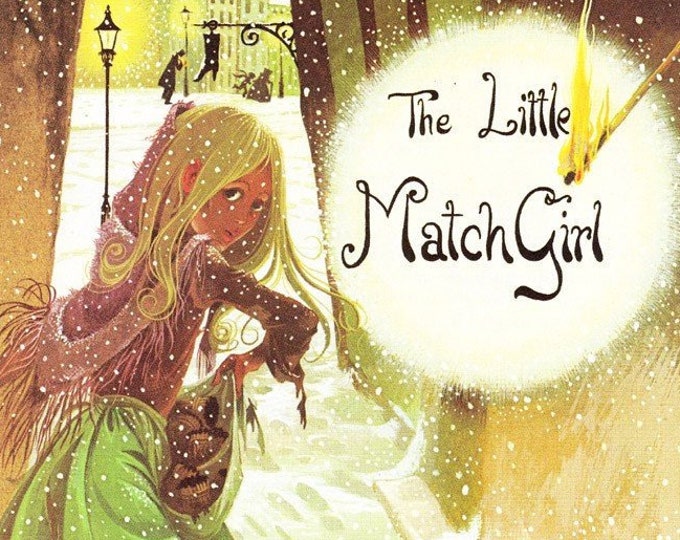 The Little Match Girl Vintage Illustration Fairy Tale Book Print Paper ...