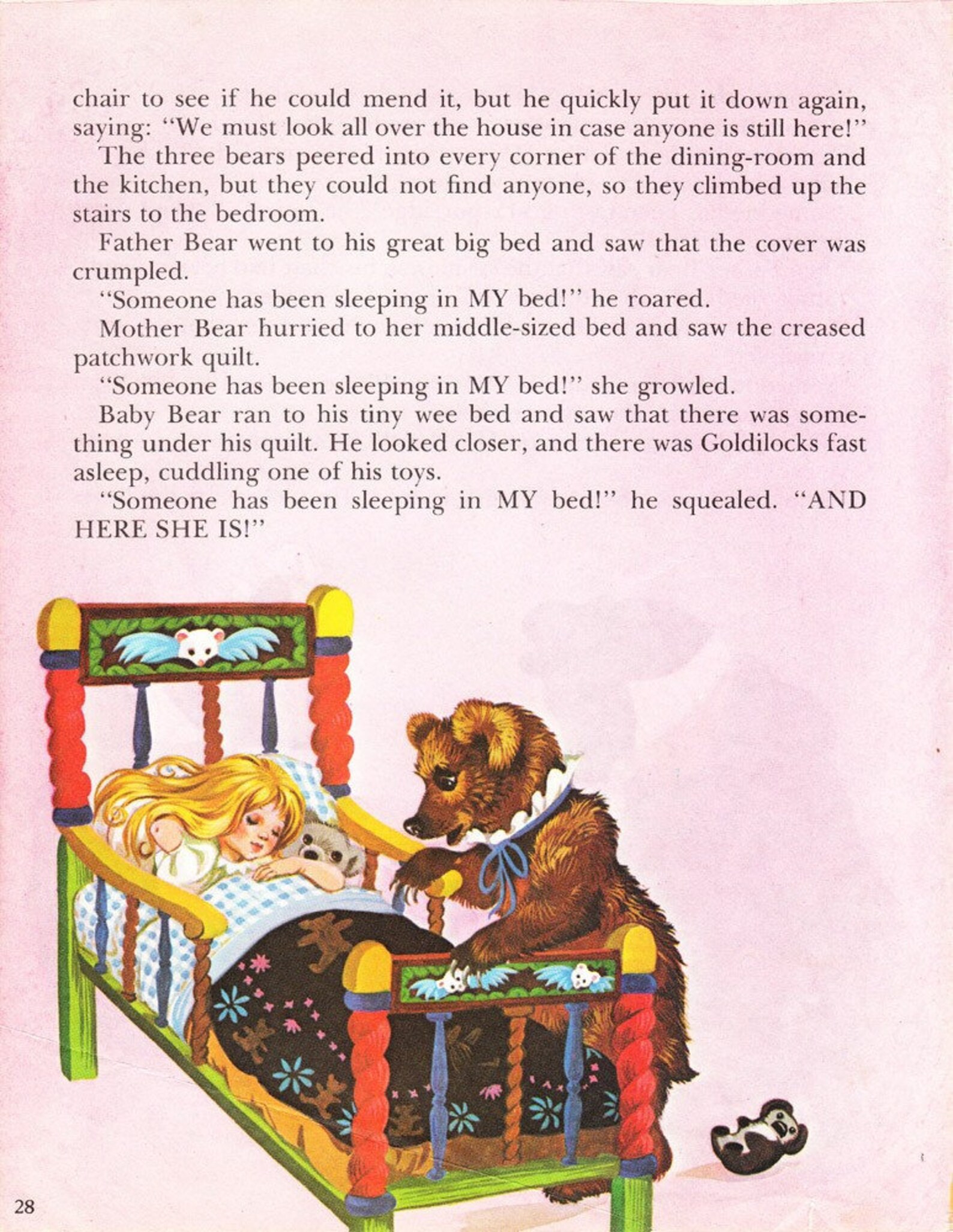 Goldilocks and the Three Bears - Vintage Illustration Storybook Print ...