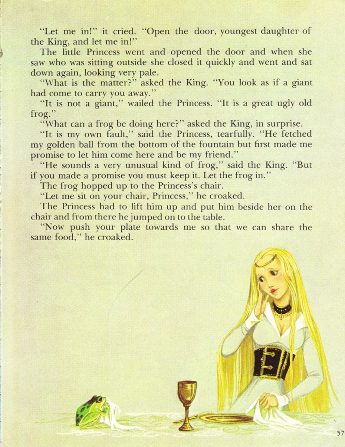 The Frog Prince - Vintage Illustration Storybook Print - Deans A Book ...