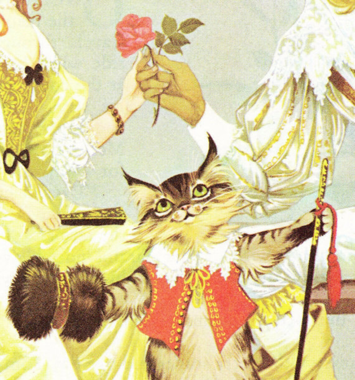 Puss in Boots / Tom Thumb Vintage Illustration Storybook - Etsy