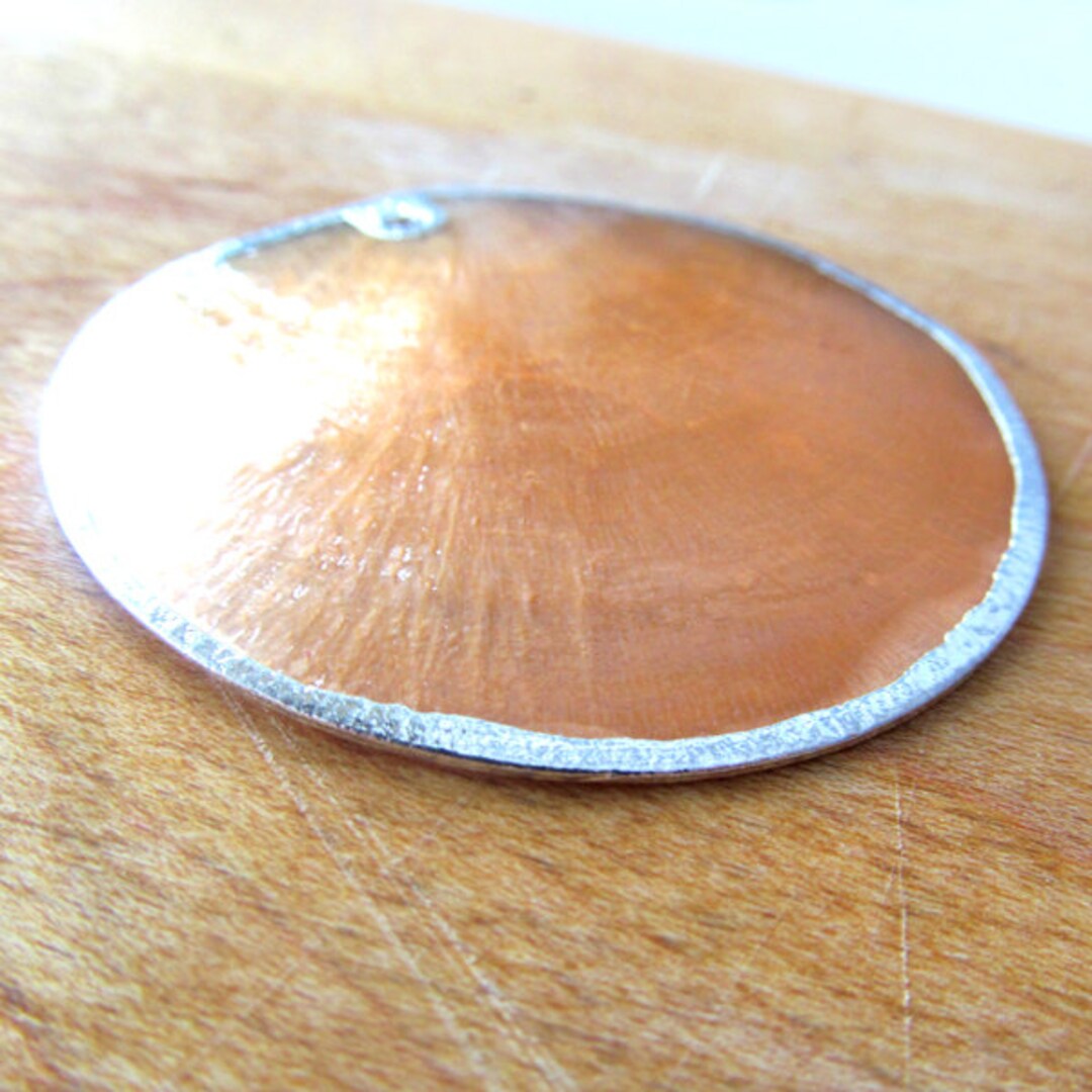Natural Champagne Silver Capiz Shell Pendant 50mm by Blue Moon Beads ...