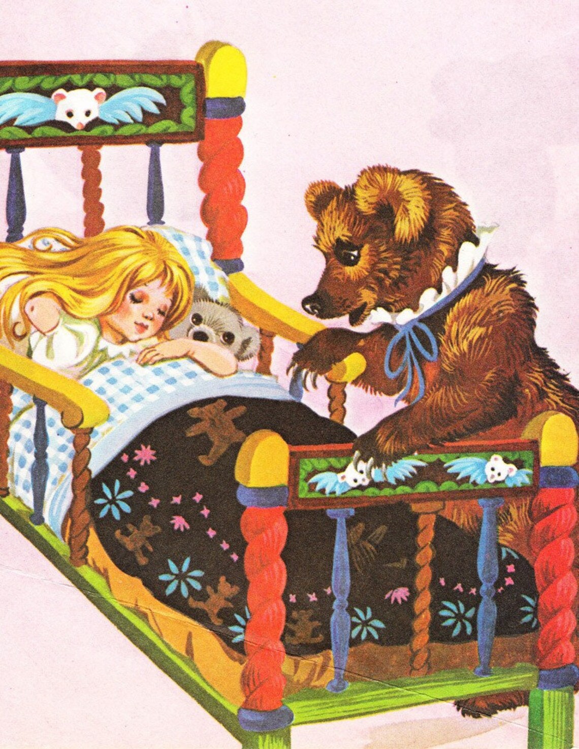 Goldilocks and the Three Bears - Vintage Illustration Storybook Print ...