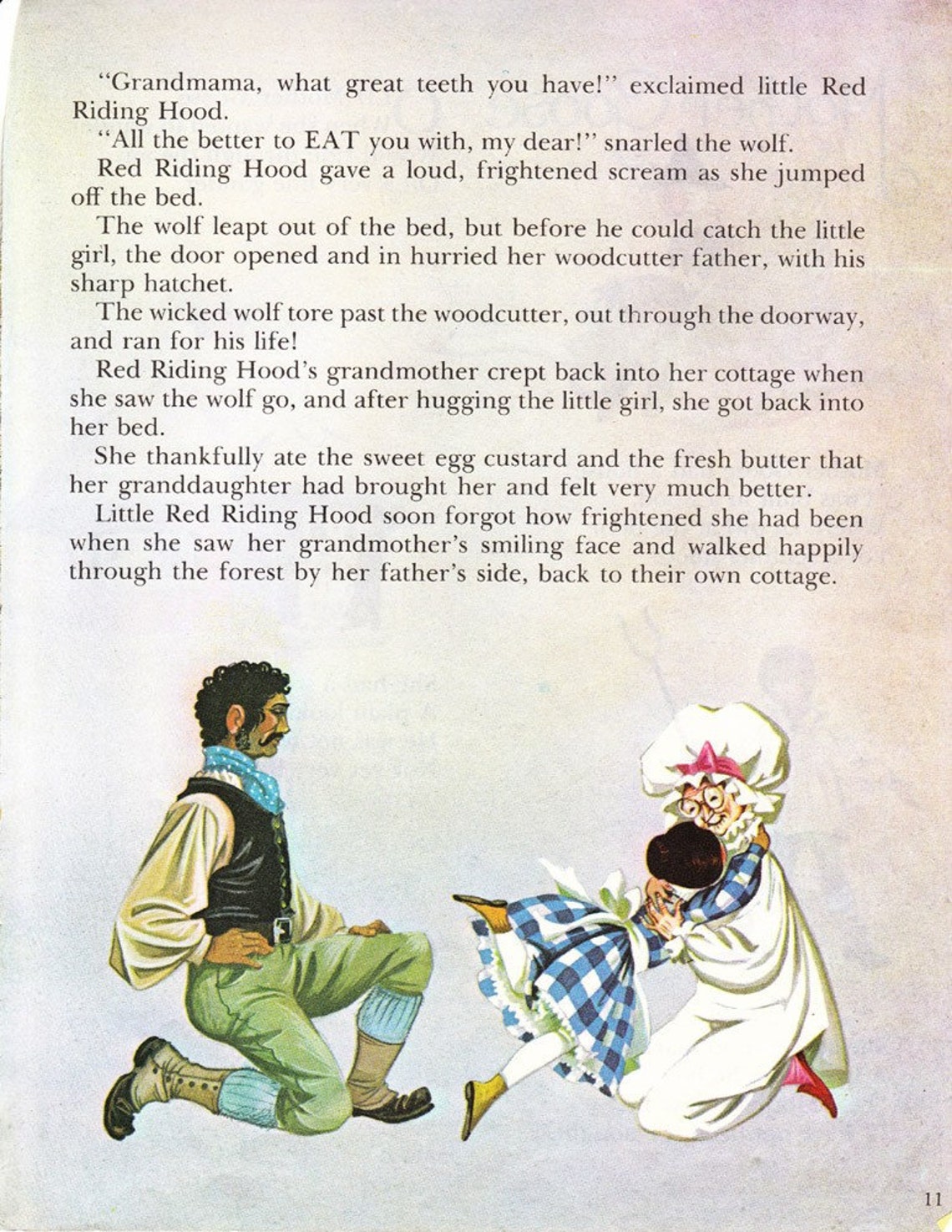 Old Mother Goose / Little Red Riding Hood - Vintage Illustration ...