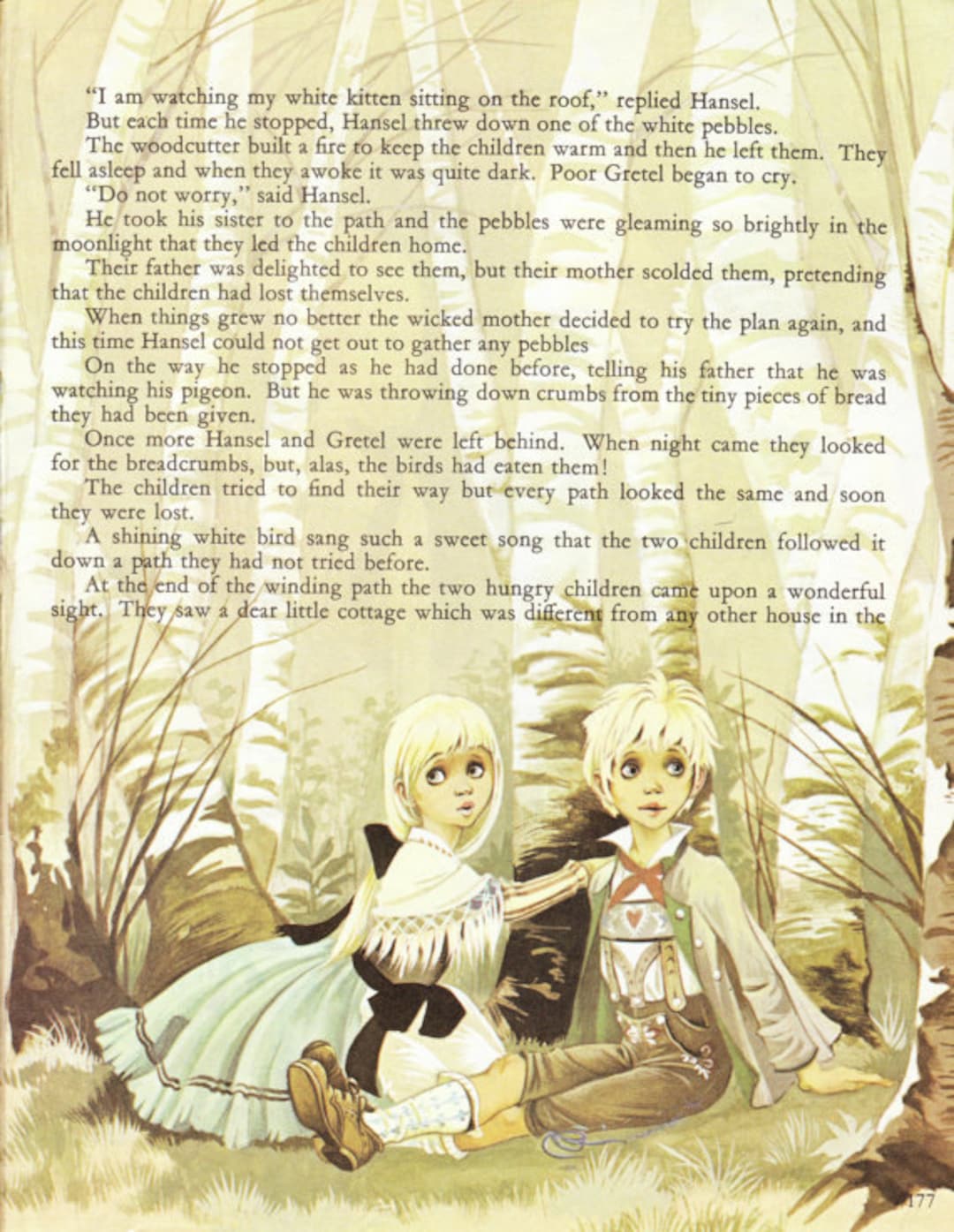 Hansel and Gretel - Vintage Illustration Storybook Print - Deans A Book ...